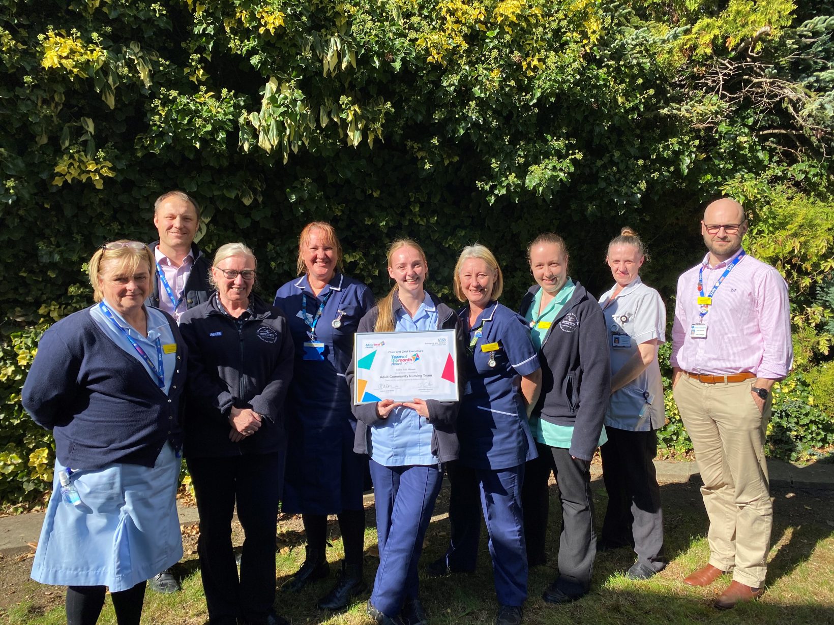 Team of the Month - winners - Harrogate and District NHS Foundation Trust