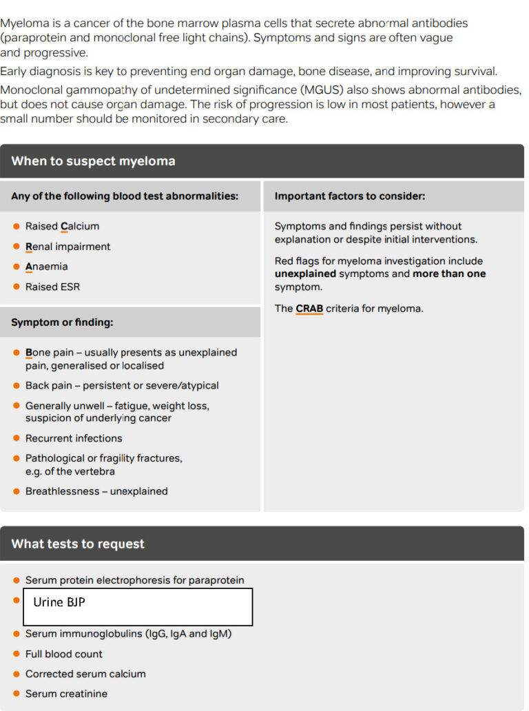Haematology GP Pathway Guide - Harrogate and District NHS Foundation Trust