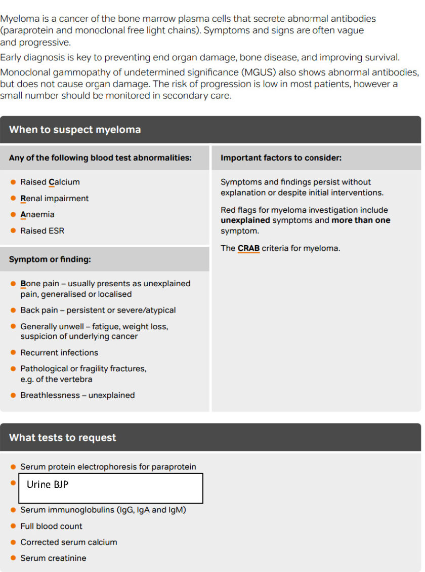 Haematology GP Pathway Guide - Harrogate and District NHS Foundation Trust
